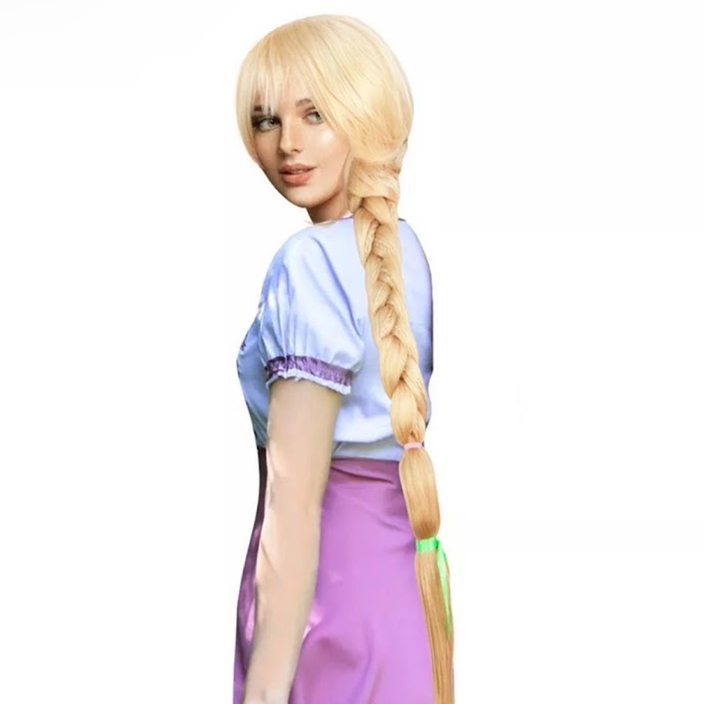 Карнавальный праздничный парик из искусственного волоса Riota, длинный, блонд