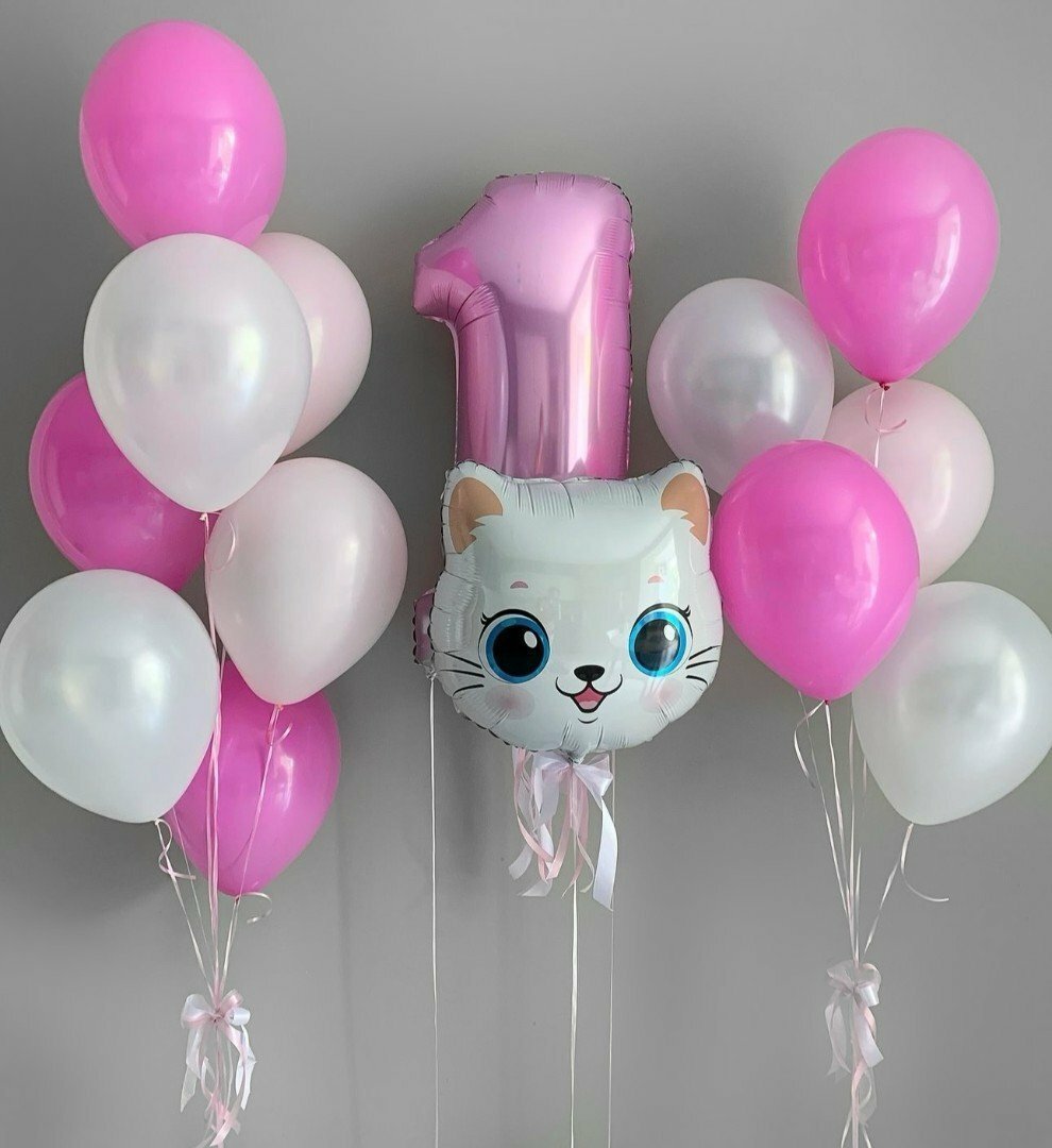 Милые и нежные шарики для девочки на День рождения