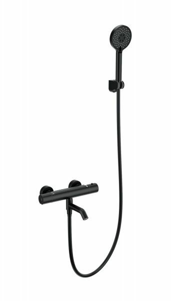 Смеситель для ванны с душем и термостатом Wonzon&Woghand, Черный матовый