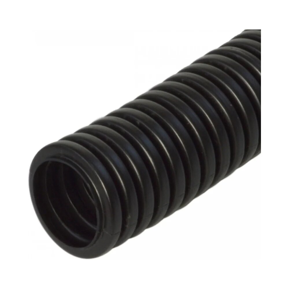 Труба ПП гофрированная легкая Промрукав 350 Н, безгалогенная (HF), стойкая к ультрафиолету, черная, dвн 7,0 мм, dнар 10,0 мм 50м. PR02.0438 прочной конструкции