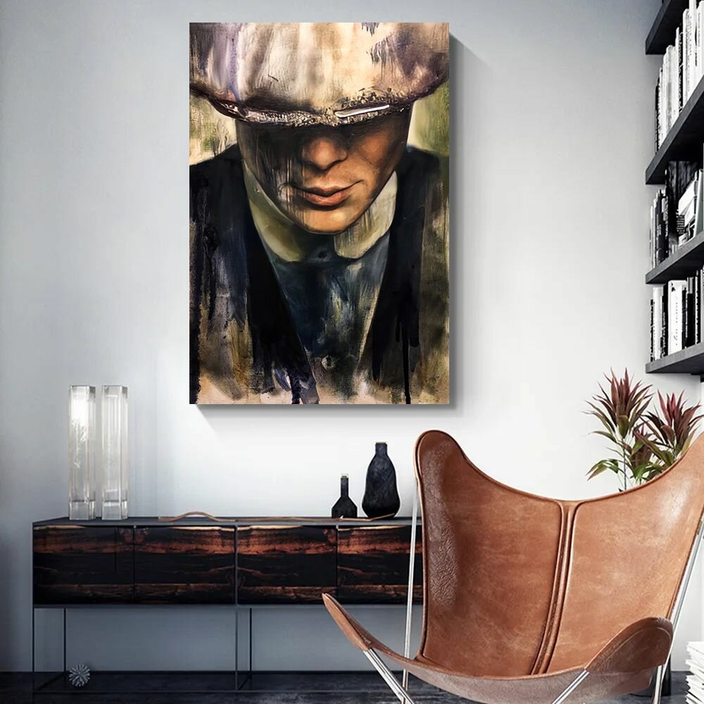 Картина "Острые Козырьки", Томас Шелби, на подрамнике, 40x60 см