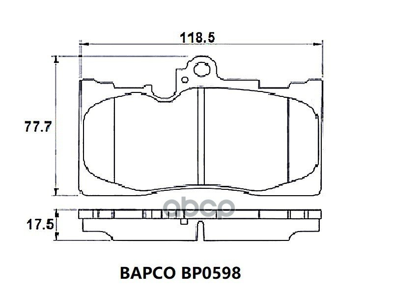Колодки тормозные дисковые BP0598, комплект, BAPCO арт. BP0598