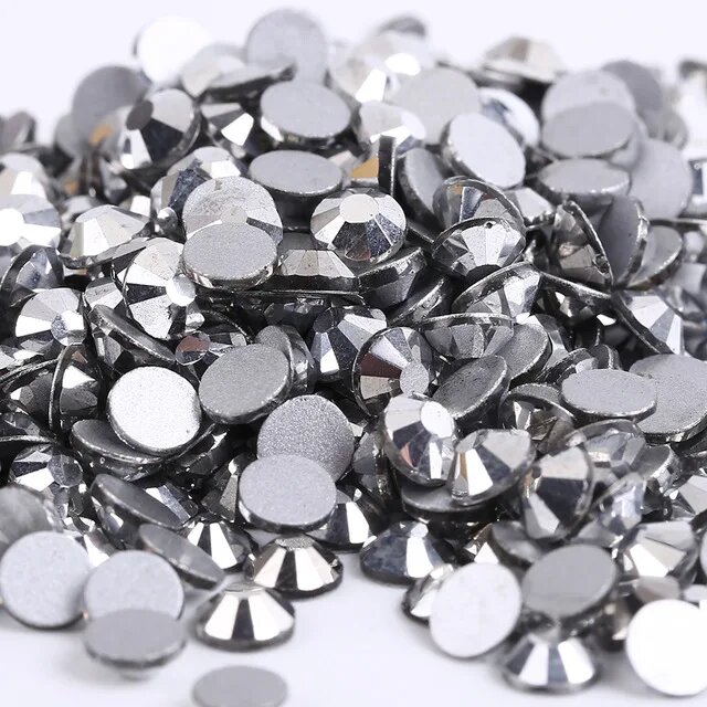 Стразы серебряные SS16 1440шт Silver Hematite