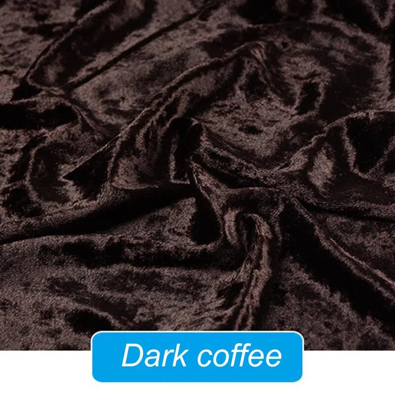 Бархатная ткань Amyries 50*160 см золотого цвета 100CMx160CM, Darkcoffee