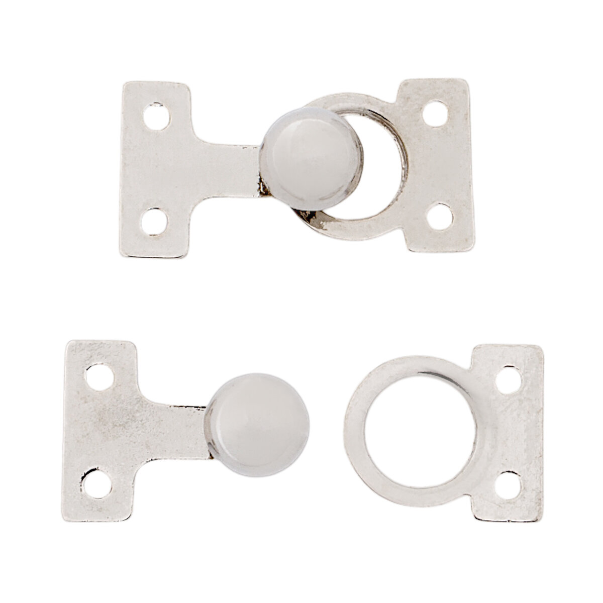 Крючки для одежды пришивные Айрис, 10*21 мм, металл (никель), 10 шт