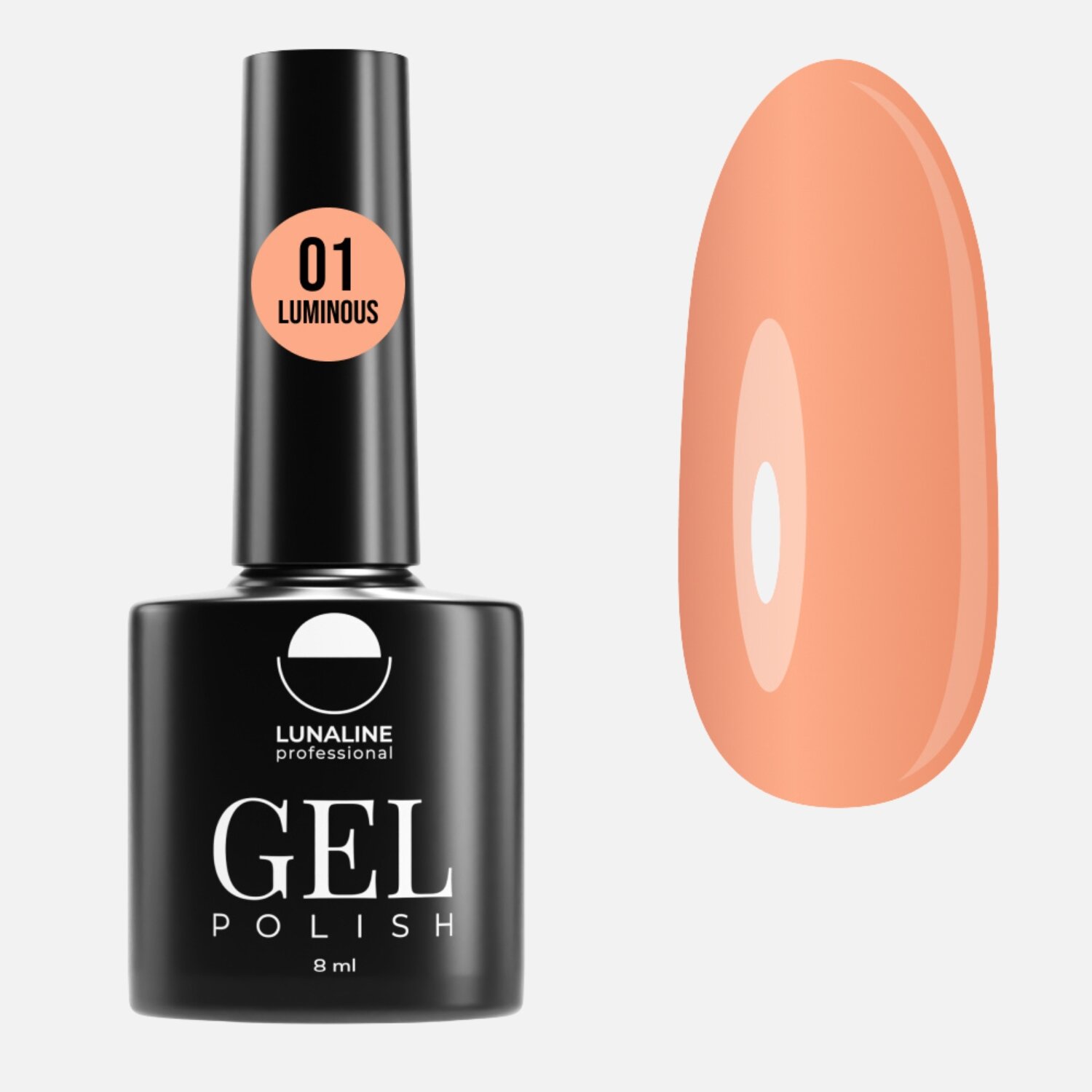 Гель-лак LunaLine Luminous №01 8 мл эффект свечения в темноте