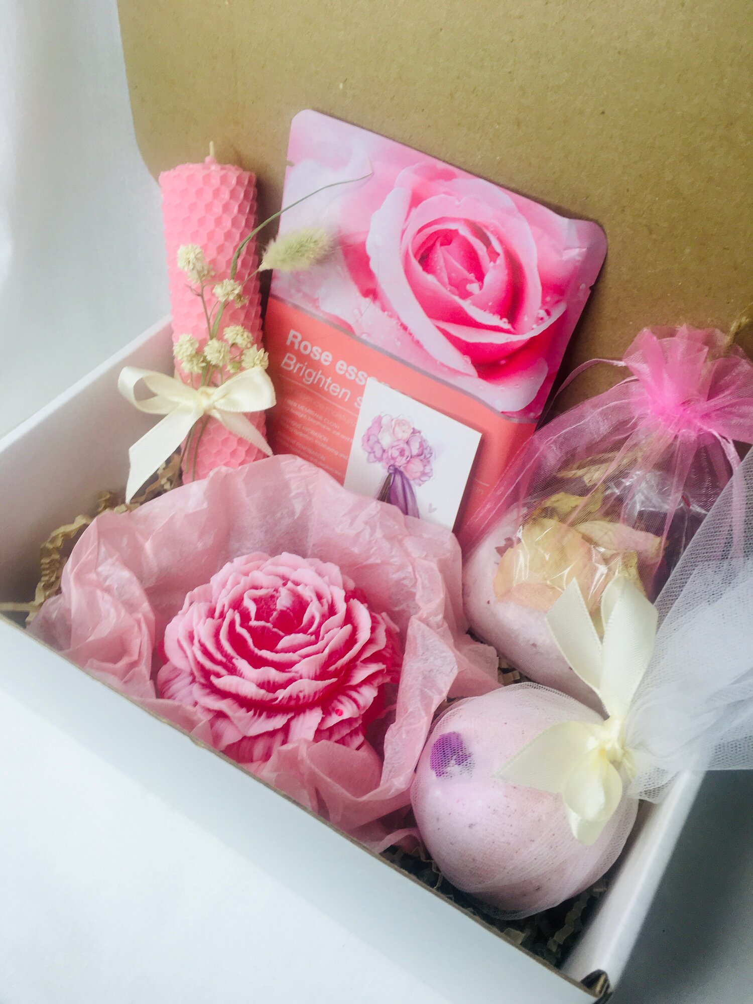 Подарочный набор «Пион» для девушки, женщины, подарок на день рождения, 8 марта, подарок на 14 февраля, spa набор