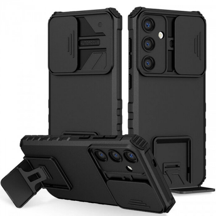 CamShield Holder Противоударный чехол-подставка для Samsung Galaxy S25 / S24 5G с защитой камеры