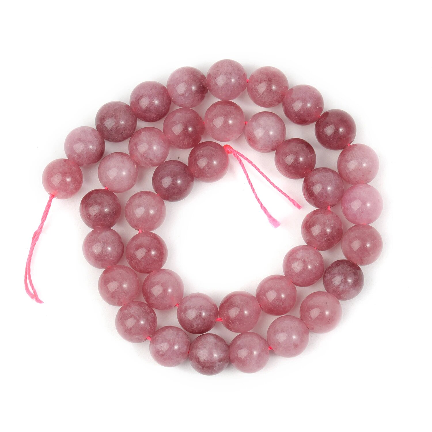 Кварцевые бусины AOHAYOOMQ клубничные 6/8/10 мм 8mm about 46pcs