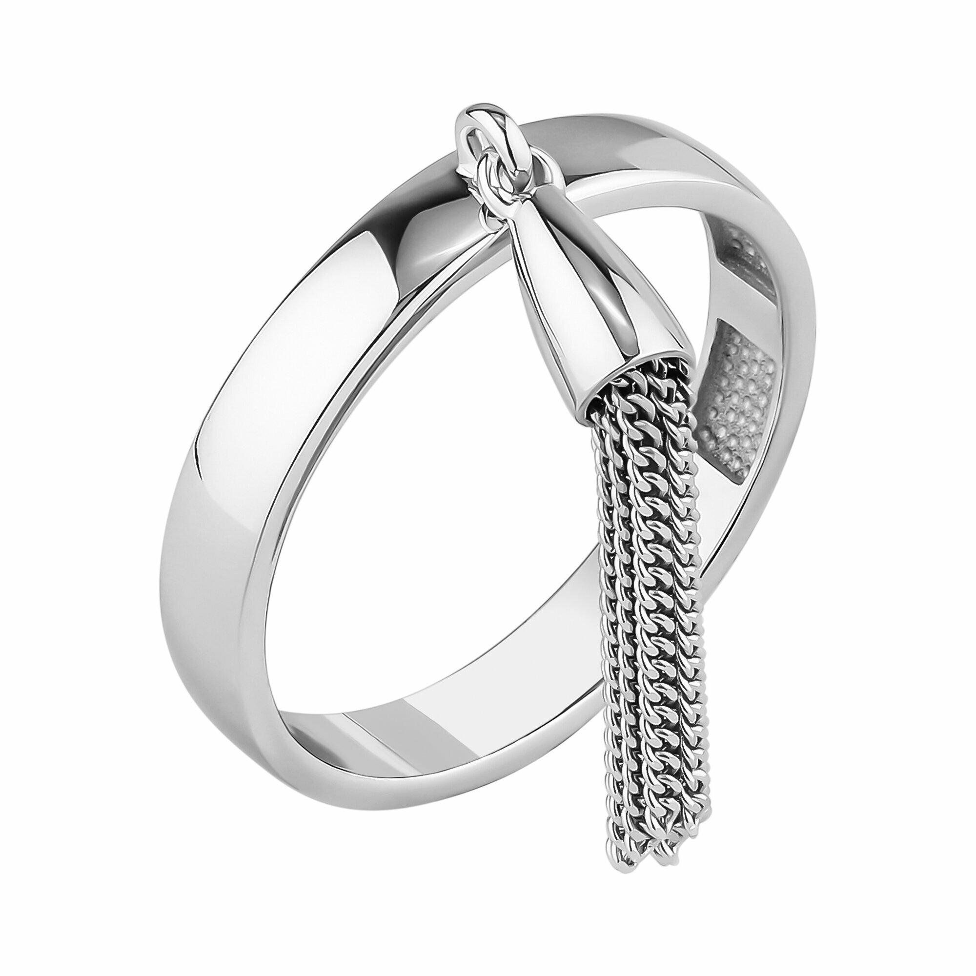 Кольцо, серебро, 925 проба, родирование