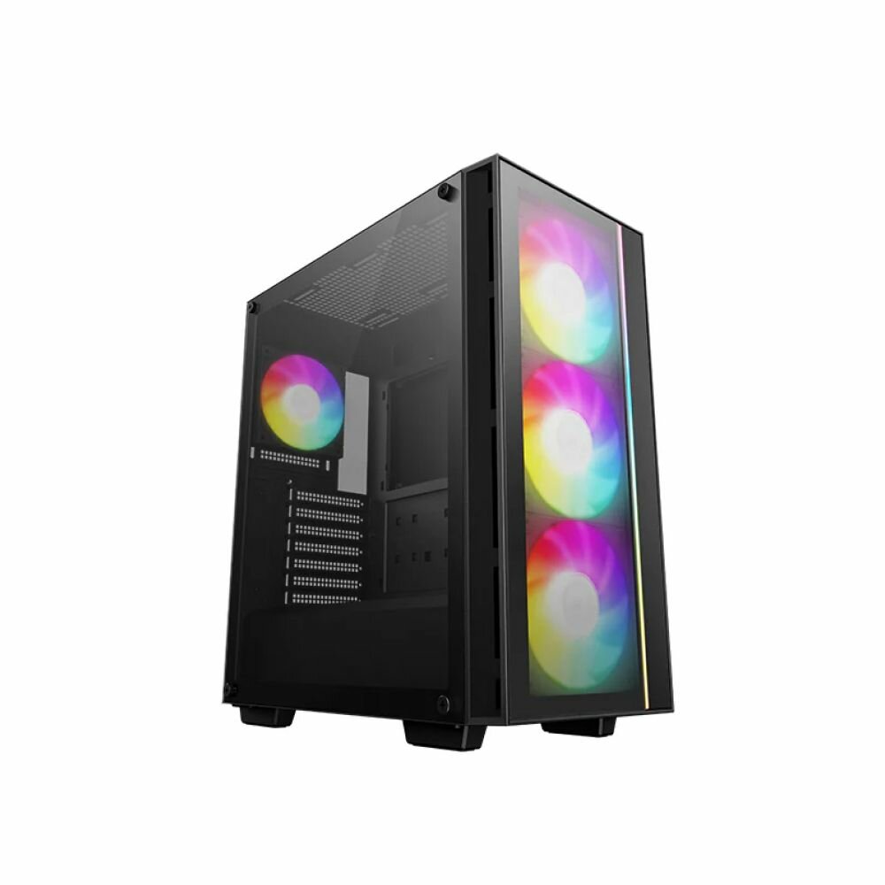 Корпус DEEPCOOL MidTower MATREXX 55 V4 Black (ATX, без БП, 2xUSB3.0, 3x140mm+1x120mm ARGB) (R-MATREXX55-BKADA4-G-4)