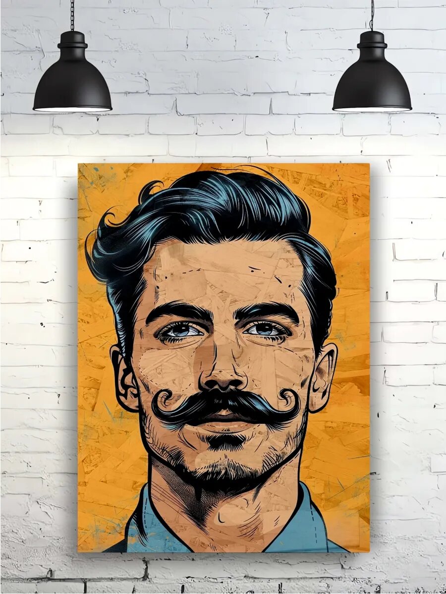 Картина на дереве OSB "Барбершоп"