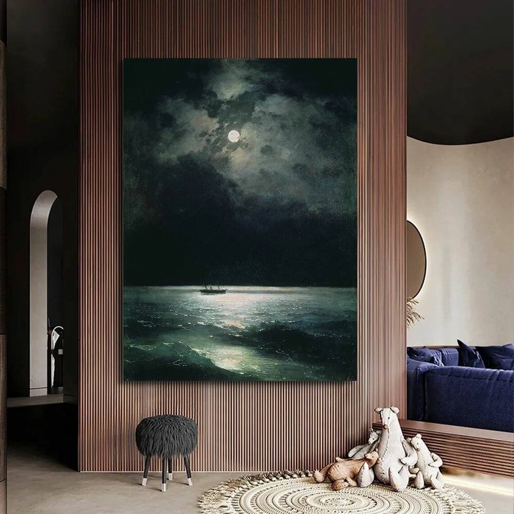 Репродукция картин, Айвазовский "Лунная ночь", 40х60 см.