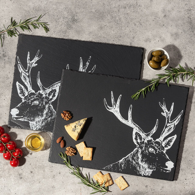 Набор сервировочных досок из сланца Moritz 48*22 см, 2 шт, Boltze, 2050330-набор