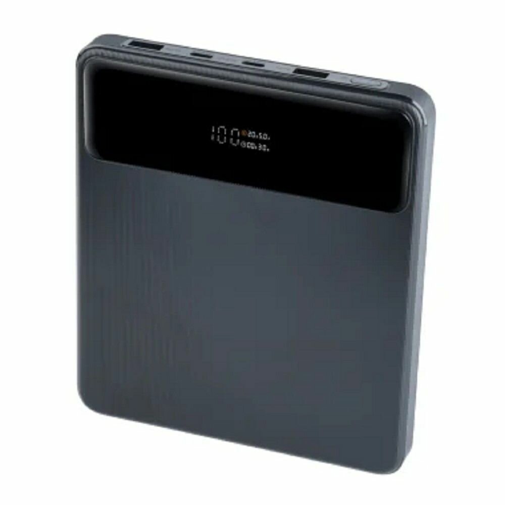 Perfeo Аксессуар Powerbank LAPTOP 105W 20000 mAh LED дисплей PD + QC 3.0 2 Type - C 2USB Выход: 5A, max105W Black PF E1472
