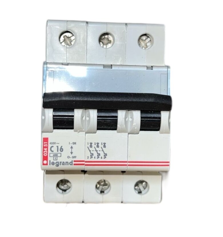 Автоматический выключатель 3P 16A DX 6000 DX (С) 03451 Legrand