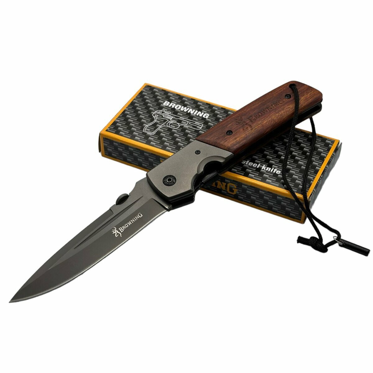 Походный складной нож Browning DA52, общая длина 28см, Сталь 420C