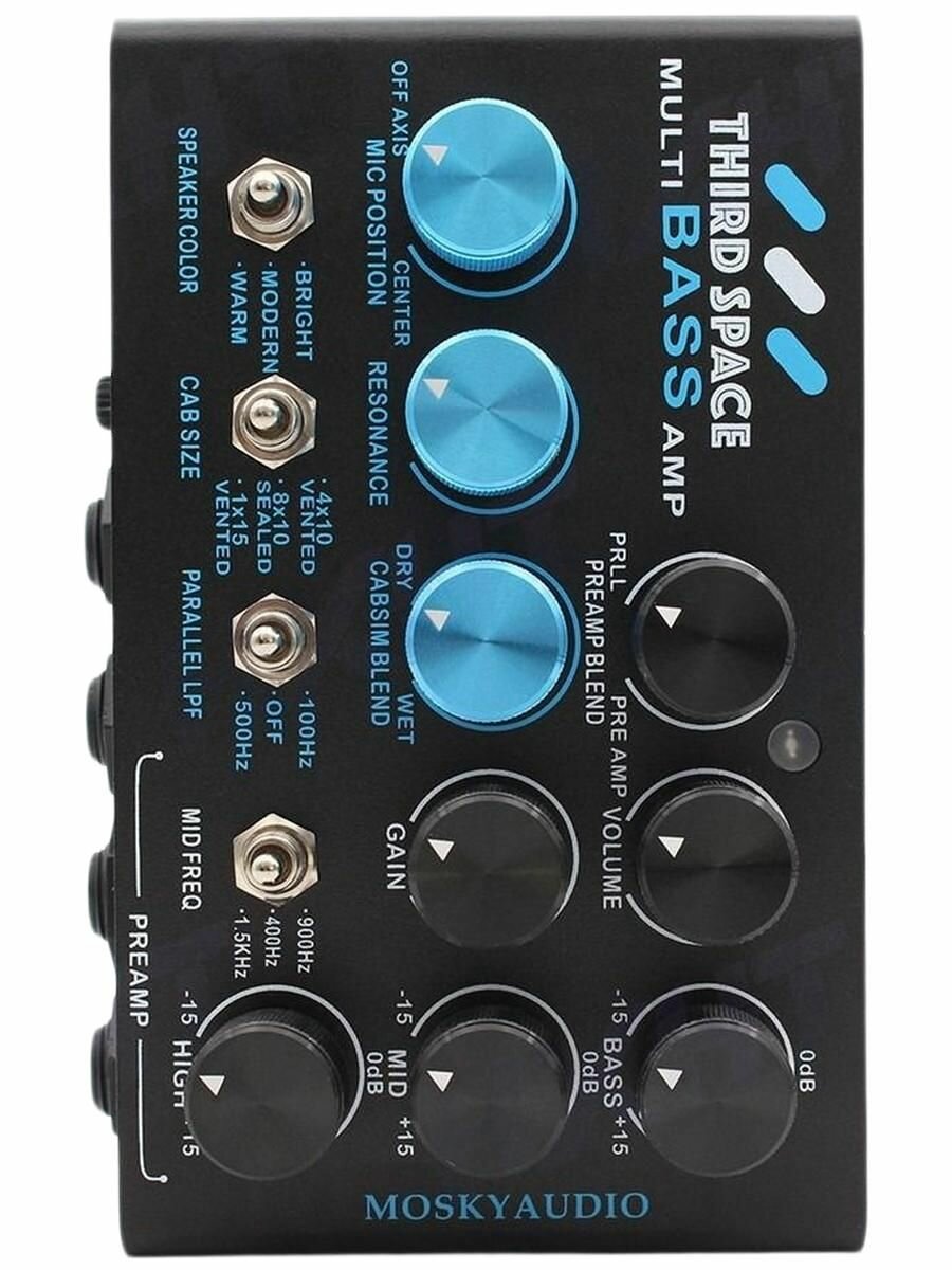 MOSKY THIRD SPACE: Мультиэффект-Педаль Для Бас-Гитары С Симуляцией Усилителя И Кабинета, Компактный Процессор