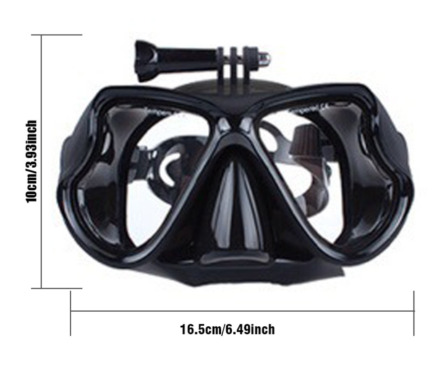 Маска подводная, с креплением, для экшн-камер чёрный, силикон
