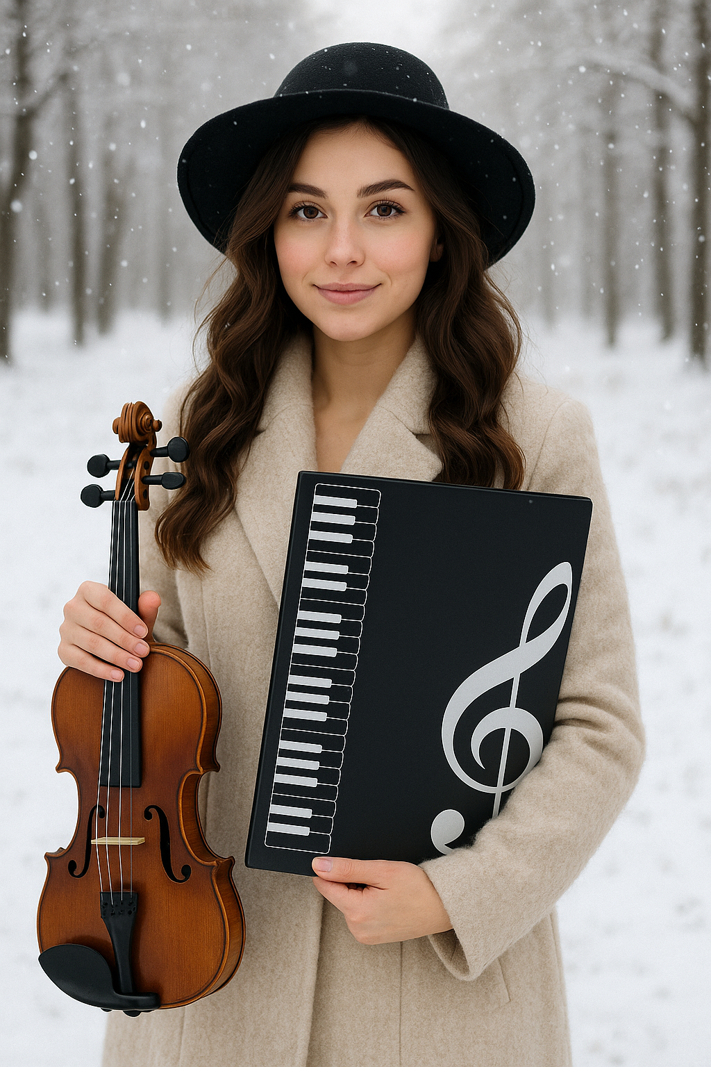 Папка для нот, с файлами А4 черная, 40 файлов, нотная папка, COLOR Si