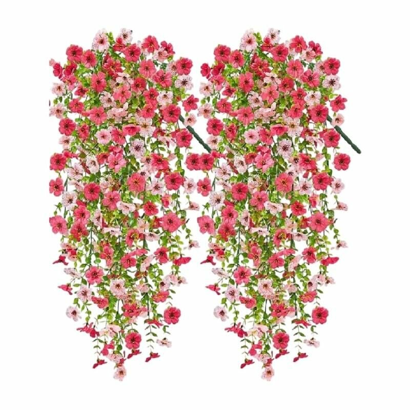 Две эвкалиптовые фиалки искусственные цветы фиолетовые