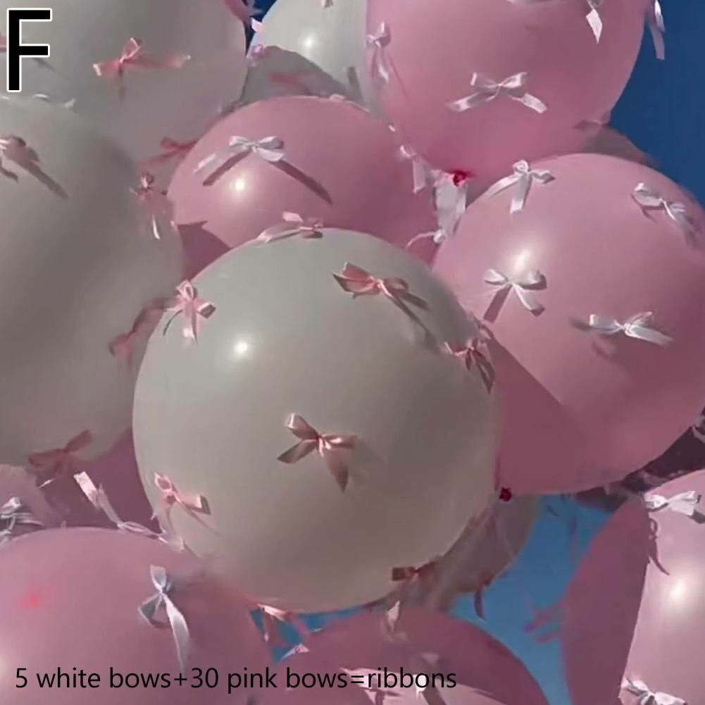 Шары воздушные набор для праздника 5 штук 12-дюймовых воздушных шаров + 30 бантов