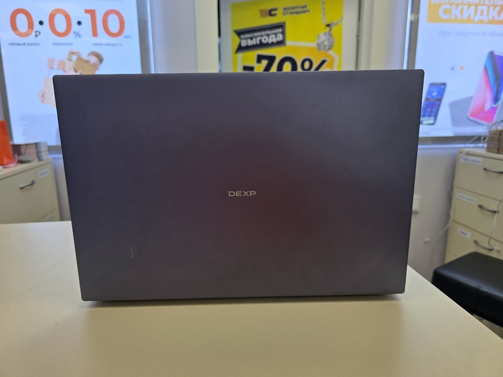 15.6" Ноутбук DEXP Atlas (M15-I3W302), Intel Core i3-1215U, Intel UHD Graphics, SSD 8/256, серый, б/у, уценка