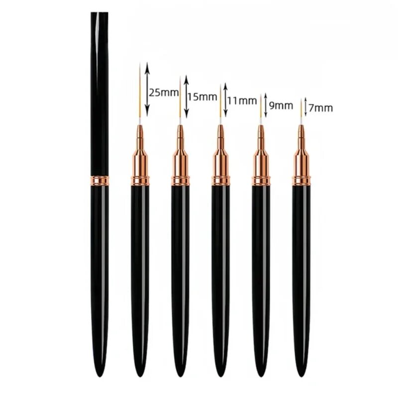 Набор кистей для дизайна ногтей DUTRIEUX 5 шт. Black