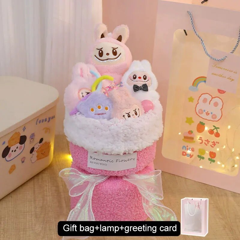 Букет из мягких плюшевых игрушек для детей и взрослых, Выпускной подарок на день рождения, букет на день Святого Валентина