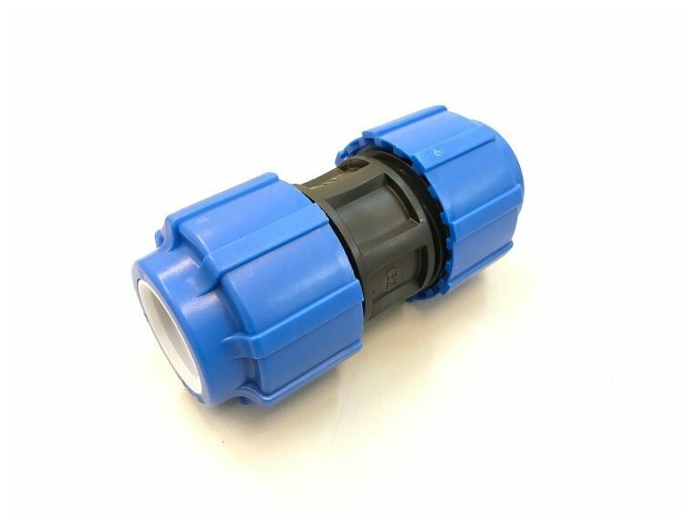 Муфта ПНД переходная обжимная, 25/20 мм. (Компрессионный фитинг для полиэтиленовой трубы)