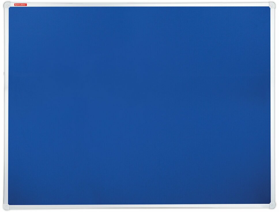 Доска c текстильным покрытием для объявлений 60х90 см синяя, гарантия 10 ЛЕТ, россия, BRAUBERG, 231700, 231700