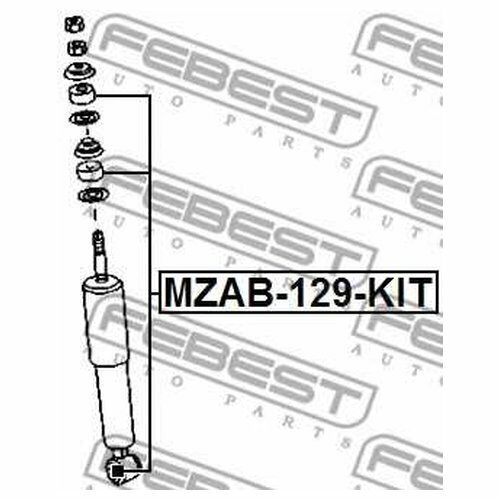 Втулка амортизатора Febest mzab129kit для Mazda BSERIE, BT-50