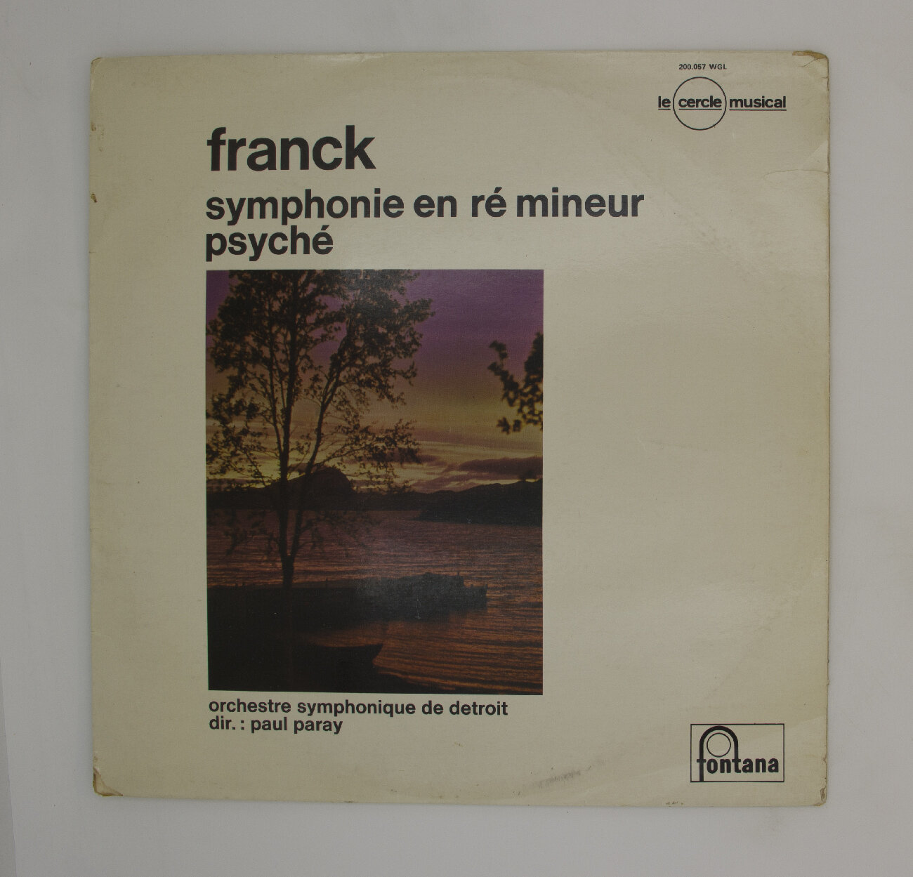 Виниловая пластинка Сезар Франк - Симфония Ре Минор-Психея, 1xLP, EX
