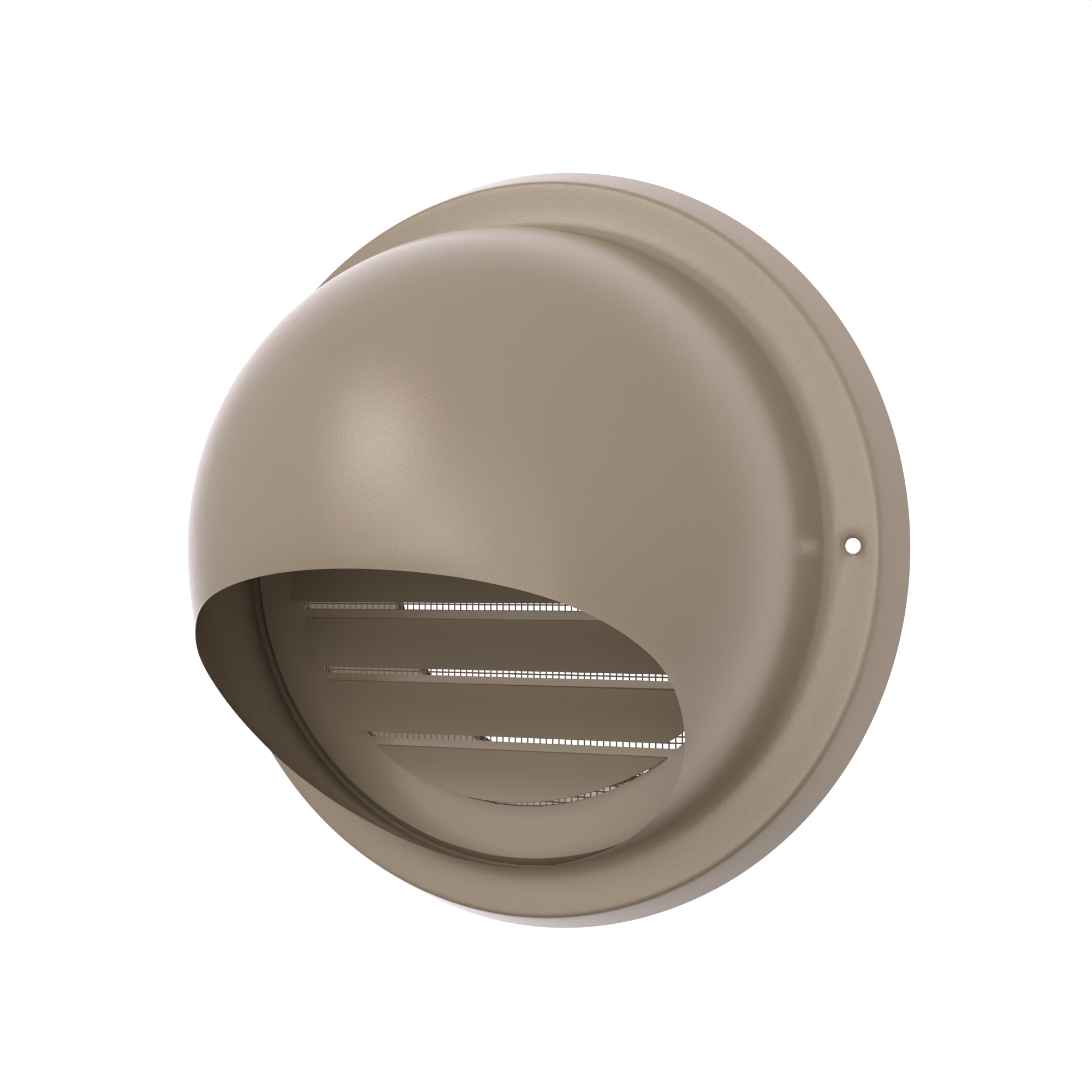 Выход стенной металлический D100 мм RAL1019 серо-бежевый матовый