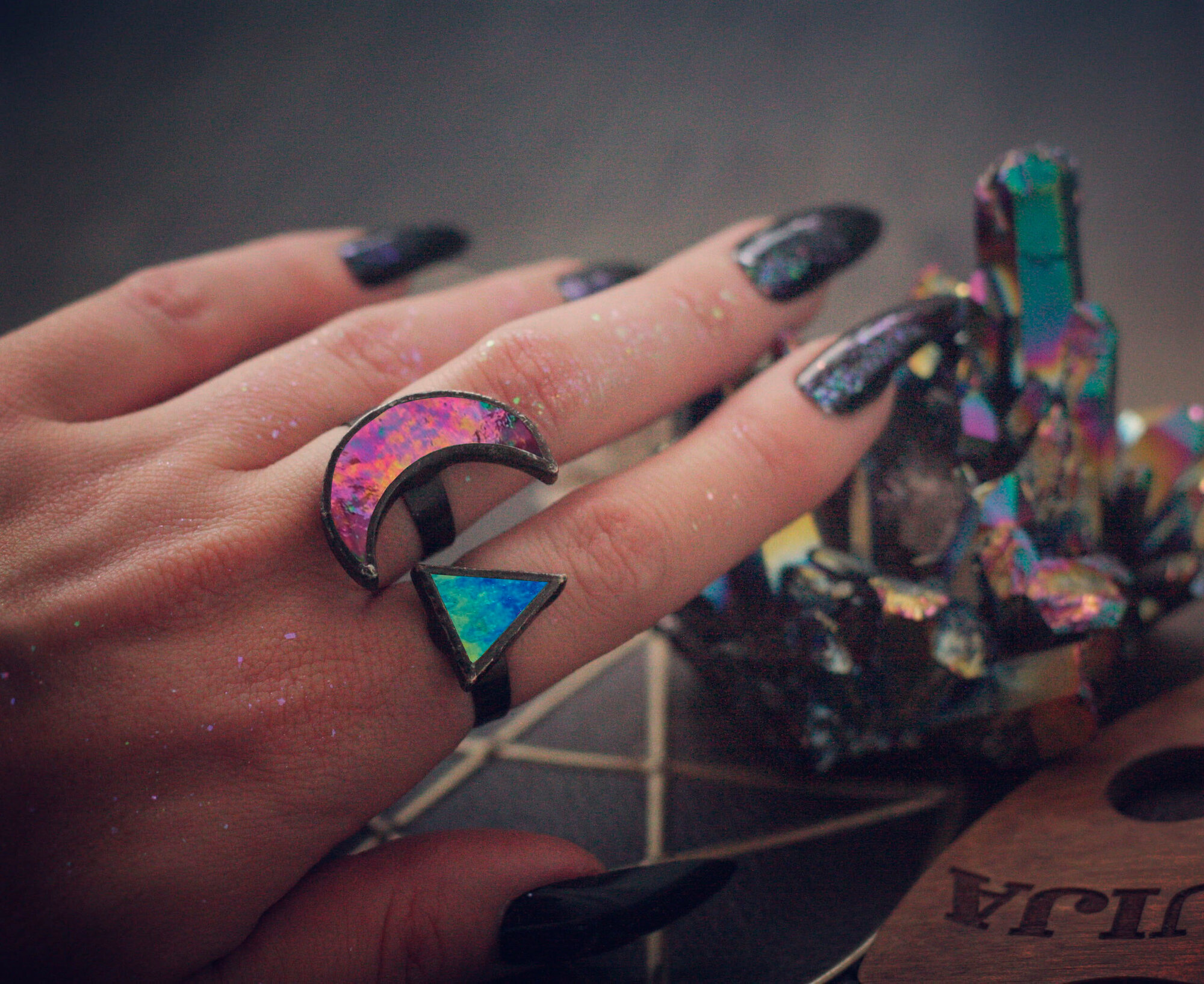 Набор колец, стекло