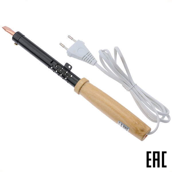 Паяльник 12-0280 ПД ЭПСН 230В 80Вт деревянная ручка (Rexant) (2 шт. в комплекте)