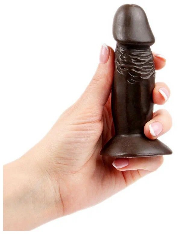 Реалистичный коричневый анальный фаллоимитатор Erowoman на присоске (коричневый)