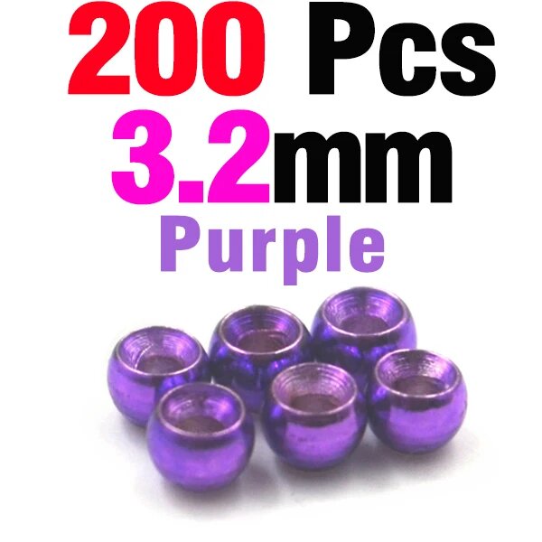 MNFT Латунные бусины для вязания мух 200 шт. 200 3dot2 Purple