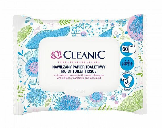 Cleanic Intimate Влажная туалетная бумага 2в1 40 шт