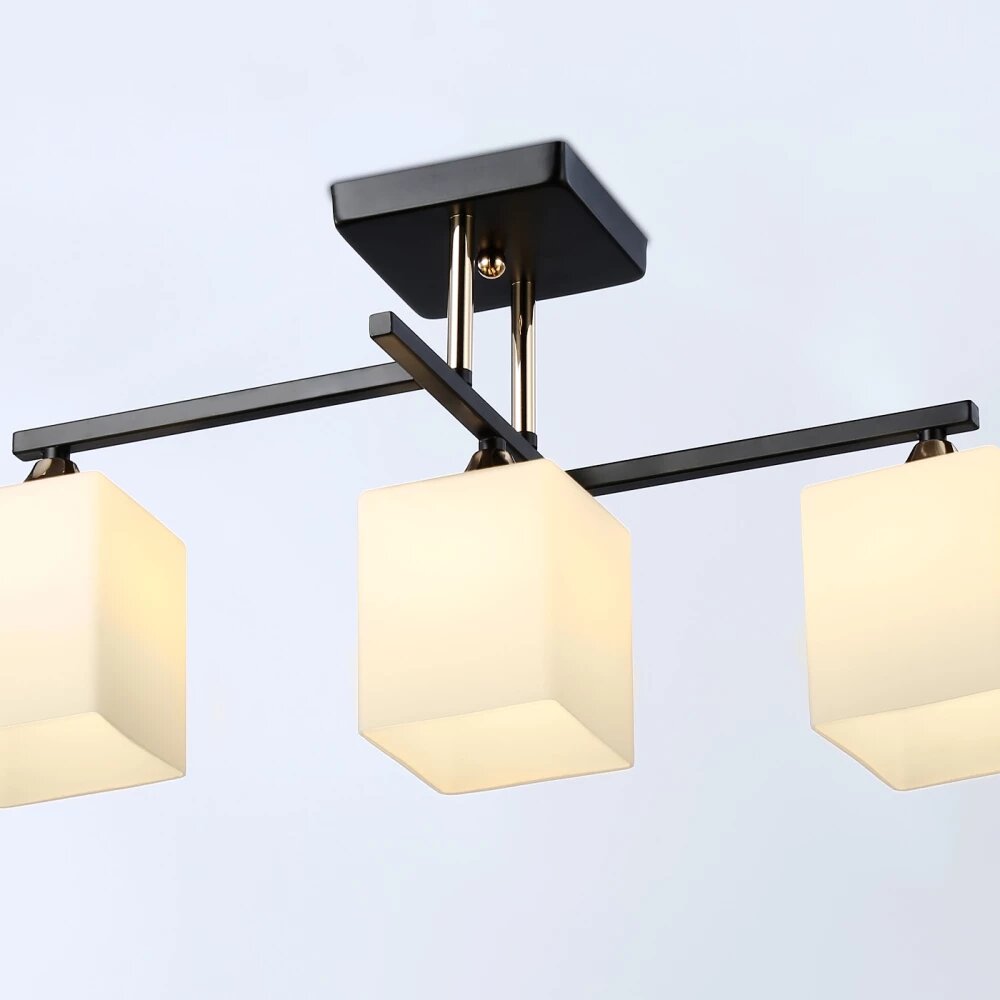 Подвесной светильник TR303114/3 BK/FGD/FR черный/золото/белый матовый E27/3 max 40W 490*260*290