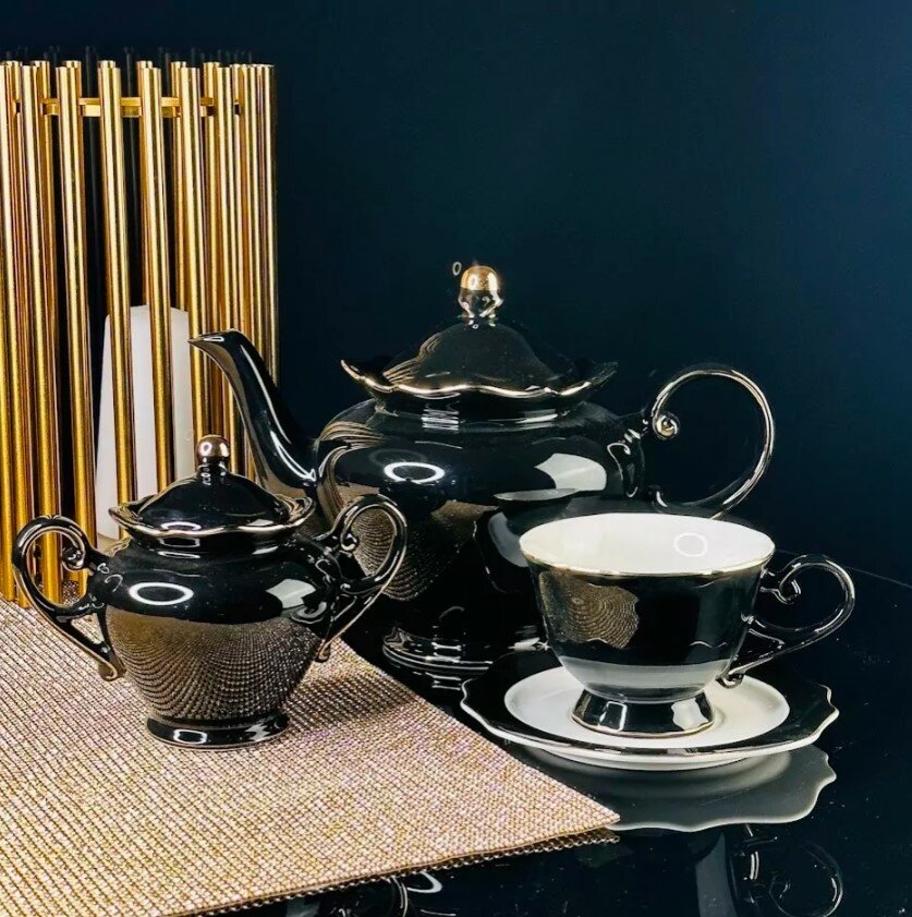 Чайный сервиз 14пр. NOIR 220мл Фарфор 109-189 118-109-189