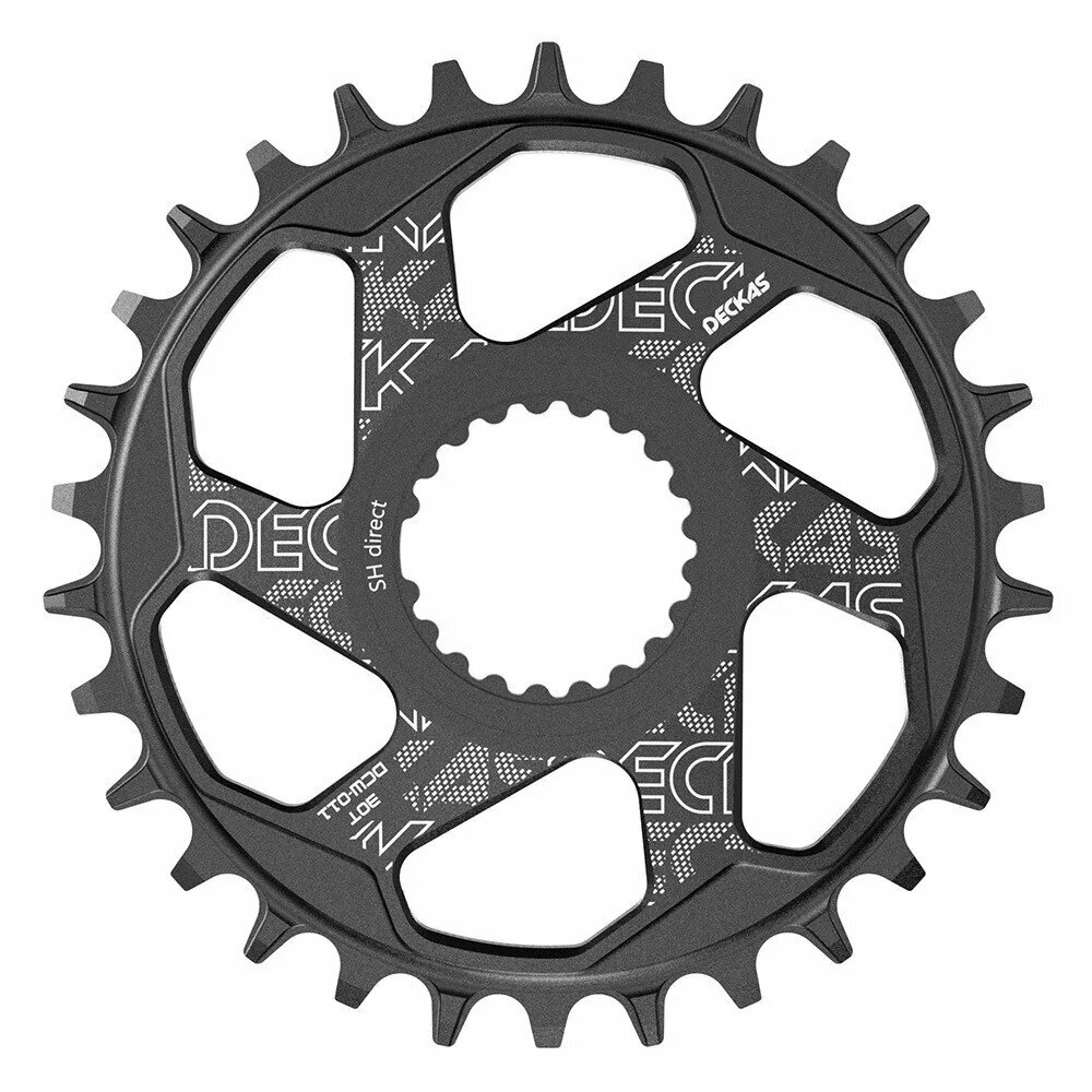 DECKAS Звезда велосипедная 38T, Серый, SH Round