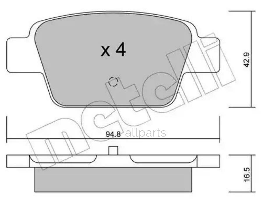 METELLI 22-0323-0 Колодки тормозные