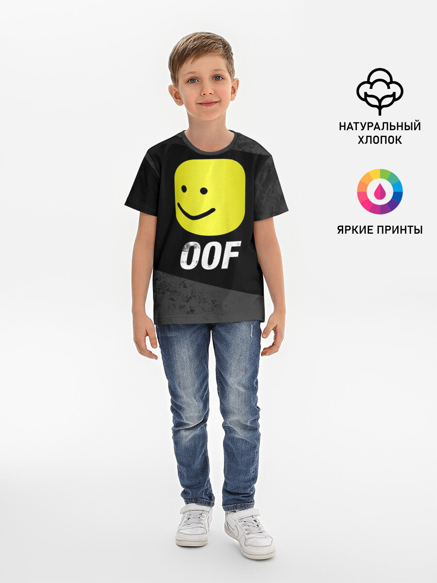 Футболка хлопковая детская Roblox OOF Мем