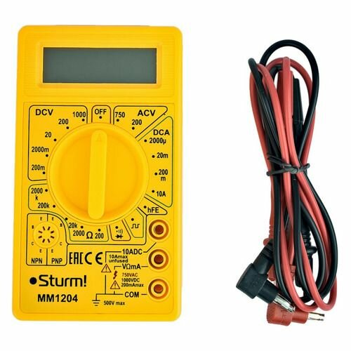 Мультиметр цифровой STURM! MM1204, ручной