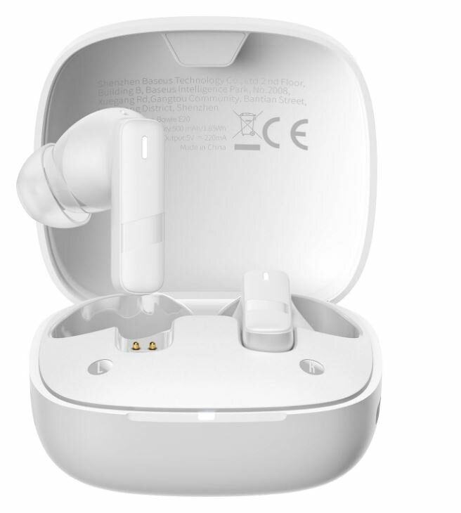Беспроводные Bluetooth наушники Baseus Bowie Series E20 TWS True, белые A00069700223-00