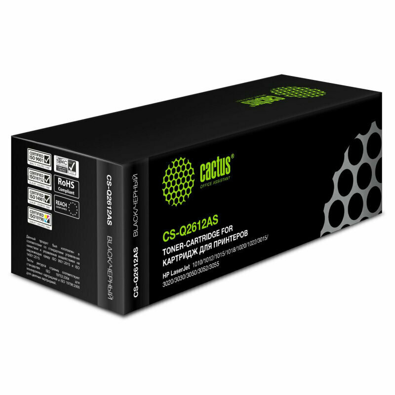 Картридж лазерный Cactus Q2612A чер. для HP LJ 1010/1012/1015/1018/1020, 1756770