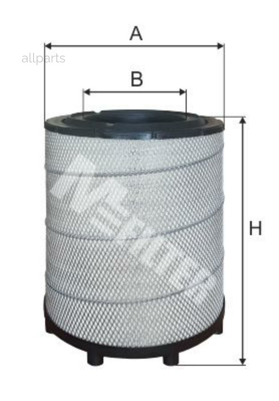 M-FILTER A877 фильтр воздушный ! с ножками OE1869995\Scania P/R/4-Series