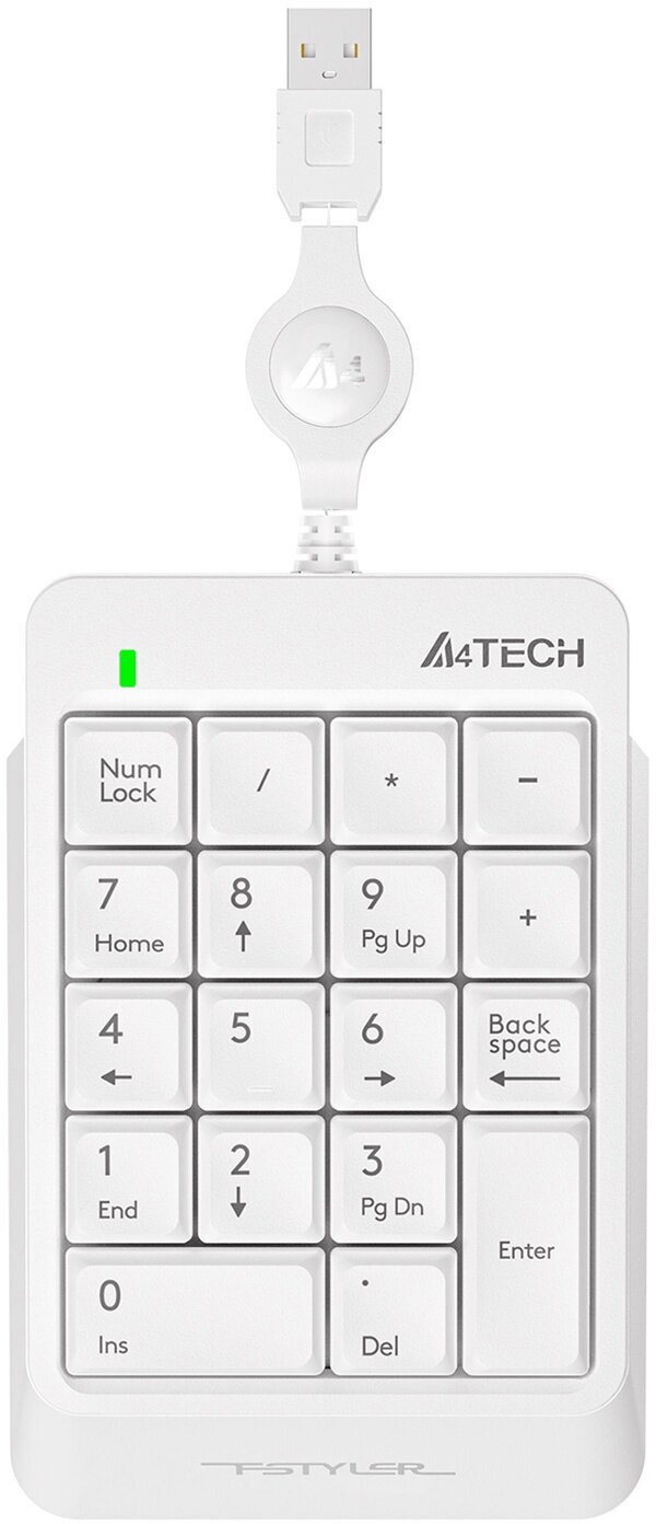 Числовой блок A4Tech Fstyler FK13 белый (FK13 USB ( WHITE ))