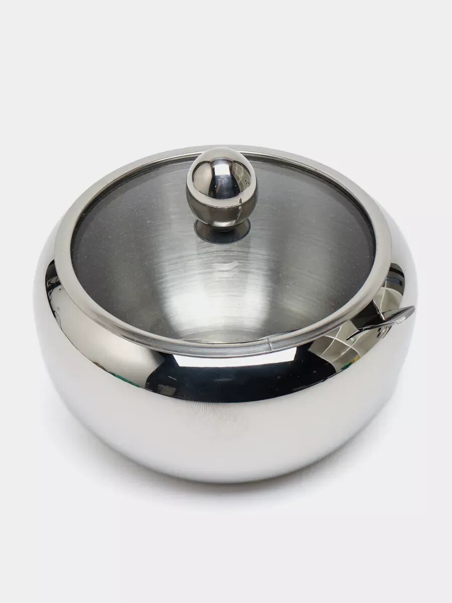 Сахарница с крышкой и ложкой